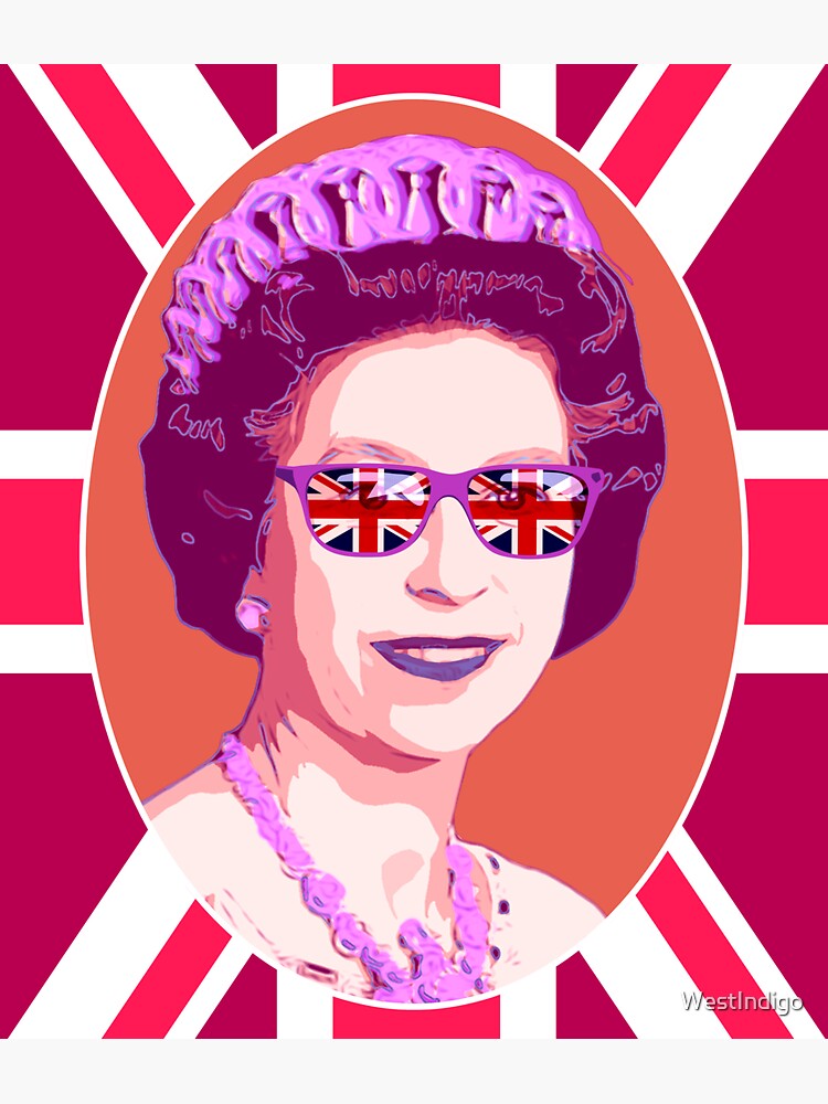 "The Queen, cool Elizabeth " Sticker for Sale by WestIndigo | Redbubble
