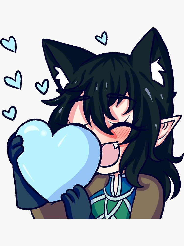 "Kat Love Emote" Sticker for Sale by KitKatsuneTV | Redbubble