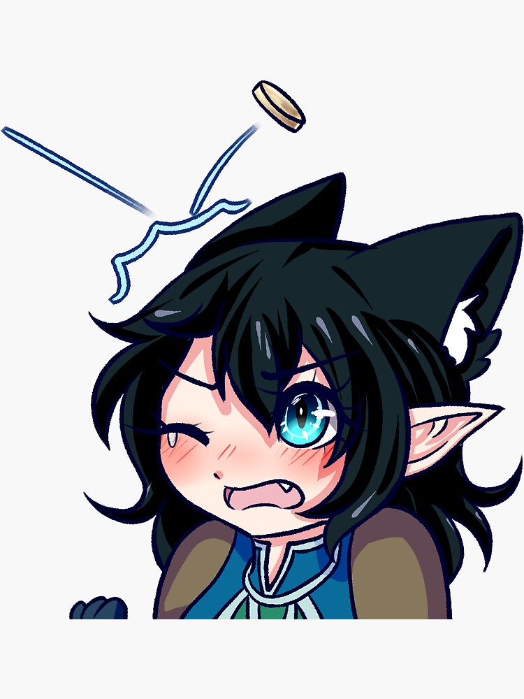 "Kat Coin Bonk Emote" Sticker for Sale by KitKatsuneTV | Redbubble