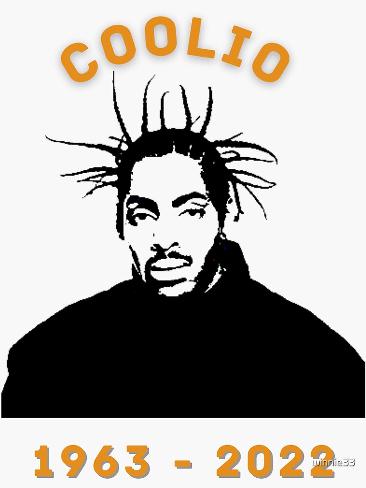 "COOLIO - RIP" Sticker for Sale by winnie33 | Redbubble
