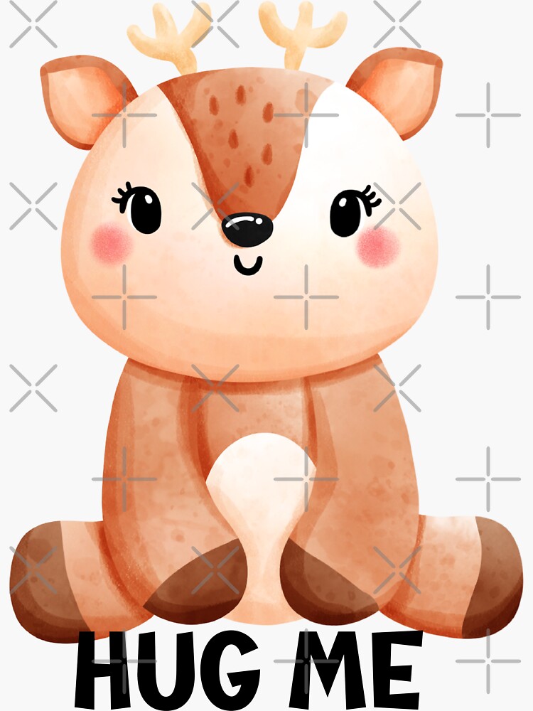 "Hug me. Deer" Sticker for Sale by Tiny-Love | Redbubble