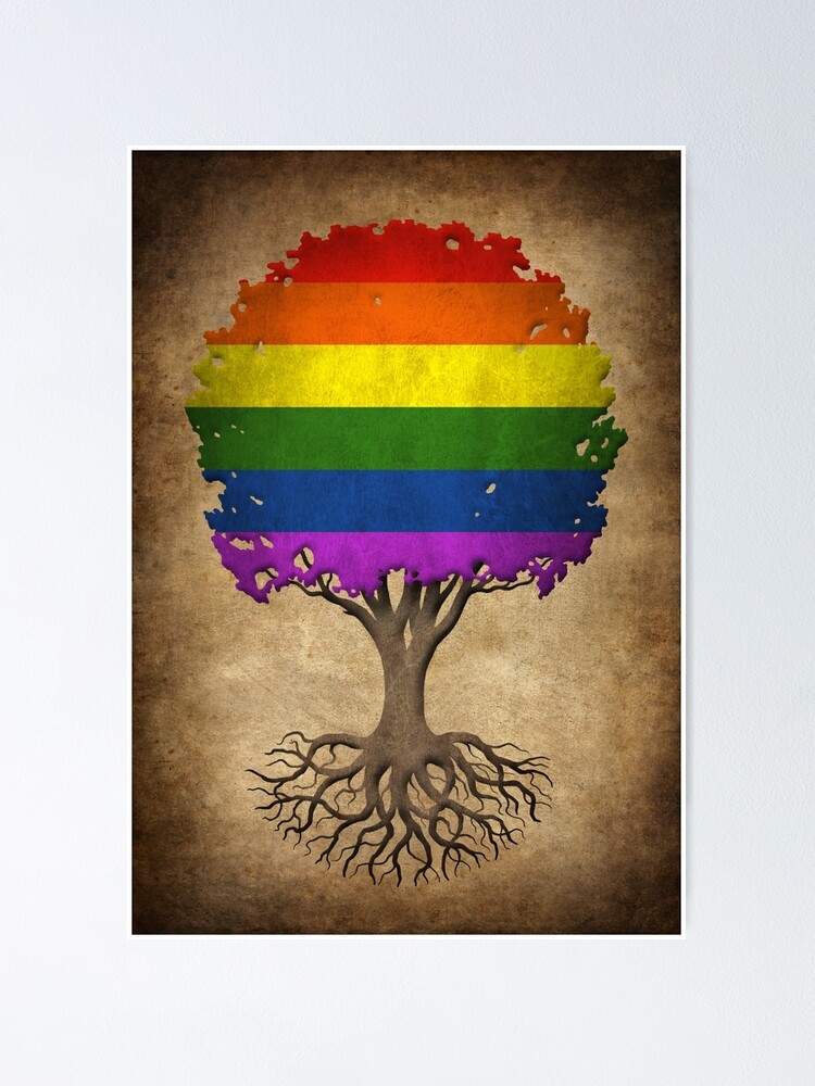 "Tree of Life with Gay Pride Rainbow Flag" Poster by JeffBartels ...
