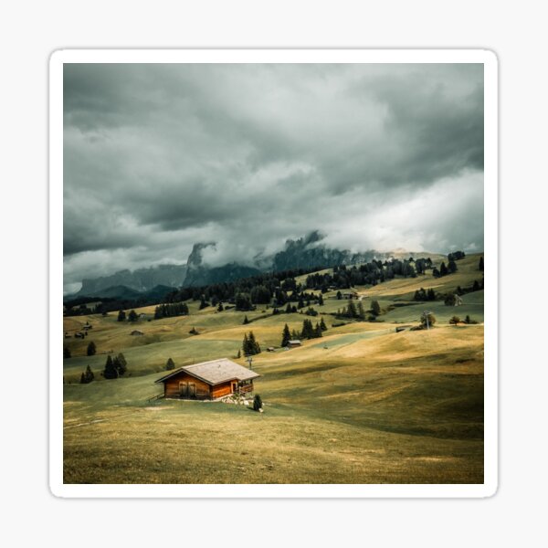 "Living in Italian Alps" Sticker for Sale by LucaRamble | Redbubble