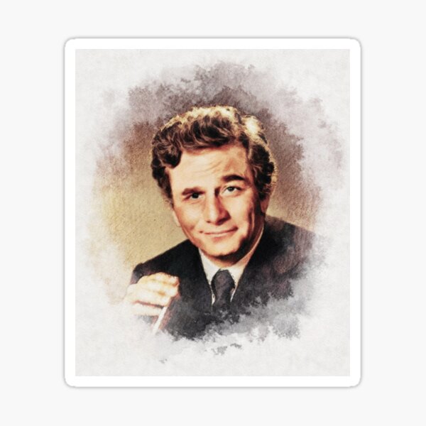 "Peter Falk, Actor" Sticker for Sale by Hollywoodize | Redbubble