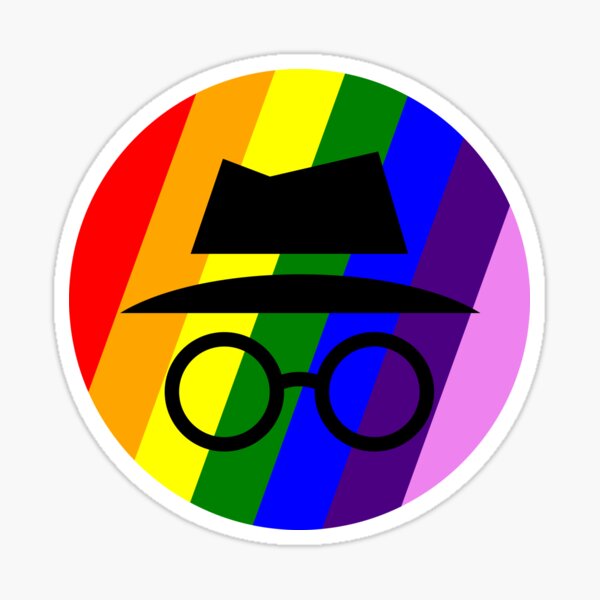 "Incognito mode LGBTQIA+" Sticker for Sale by PDblaster | Redbubble