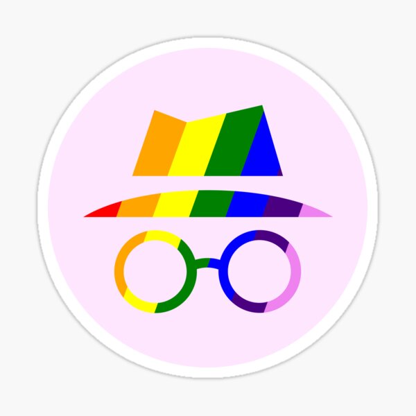 "Incognito mode LGBTQIA+ 2" Sticker for Sale by PDblaster | Redbubble