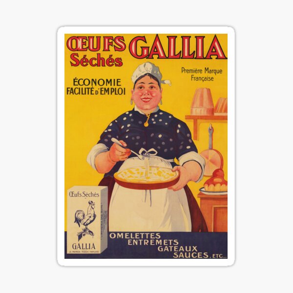 "GALLIA Oeufs Seches Dried Eggs for Cooking 1921 Vintage French Food ...