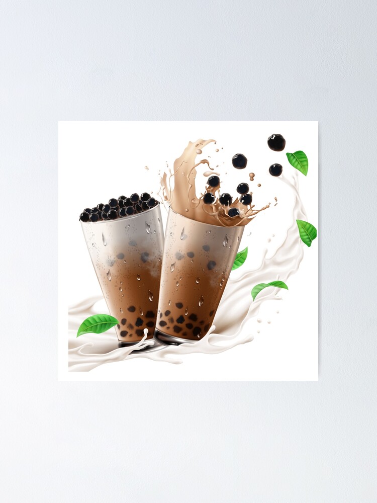 "Boba Tea / Bubble Tea - Splash" Poster for Sale by JGVentures | Redbubble
