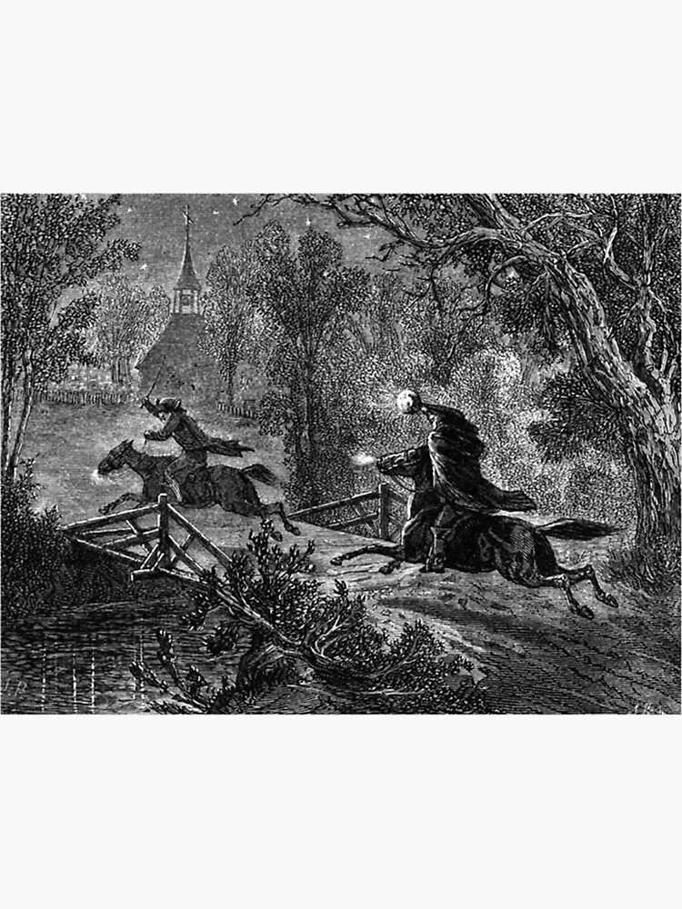 "Ichabod Crane Legend of Sleepy Hollow Headless Horseman" Sticker for ...