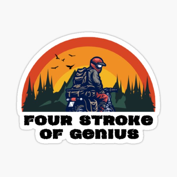 "Four Stroke of Genius" Sticker for Sale by jaypoartdesigns | Redbubble