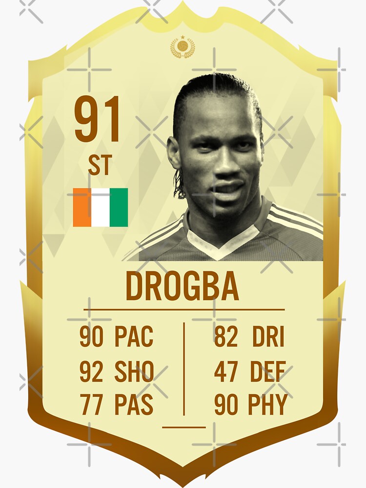 "Didier Drogba Ultimate Card" Sticker for Sale by OnTargetSports ...