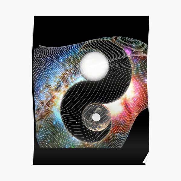 "Galaxy yin yang cyberspace " Poster for Sale by nightspeed | Redbubble