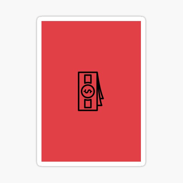 "Cash" Sticker for Sale by YourLittleArts | Redbubble