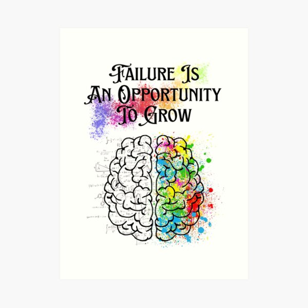 "Failure is an Opportunity to Grow - Positive Quote - Brain in Black ...
