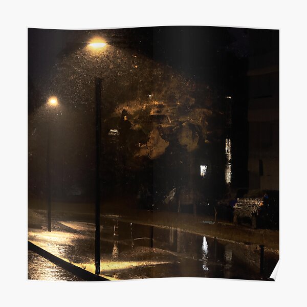 "Rainy Street at Night" Poster for Sale by Nektarino | Redbubble