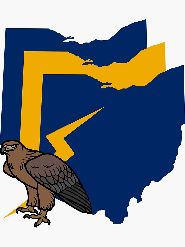 "Ohio Border, Golden Flashes" Sticker for Sale by LatterDaze | Redbubble