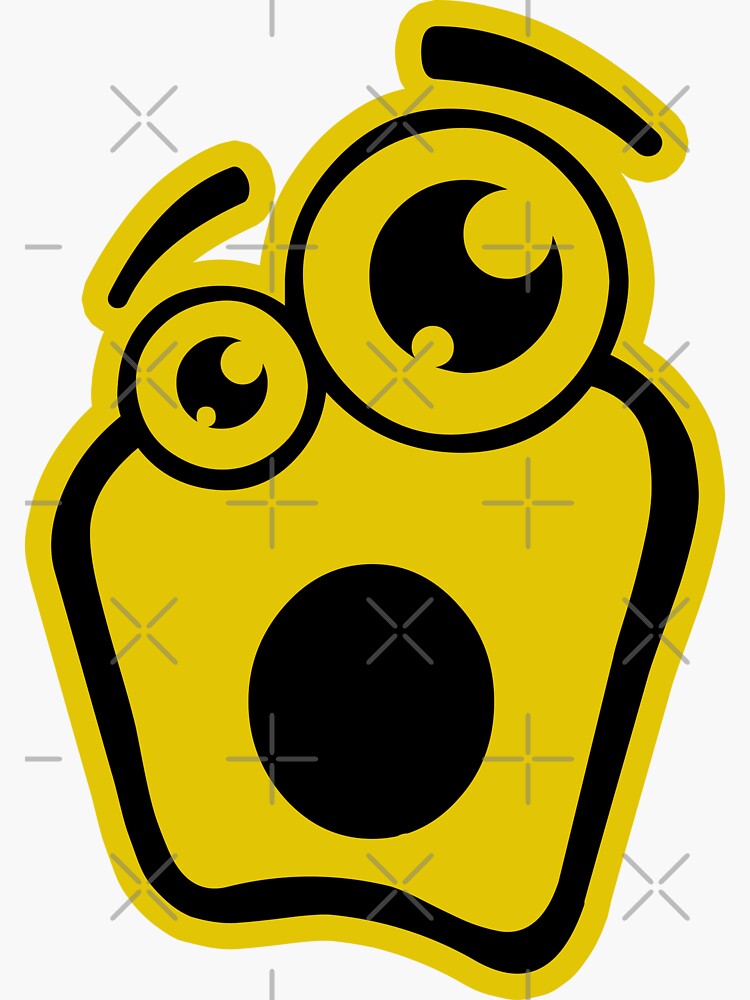 "WOW Square Emoji Face" Sticker for Sale by Cartrect | Redbubble