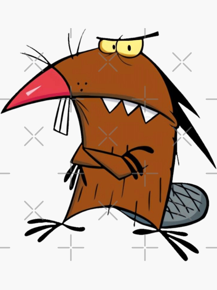 "Angry Beavers" Sticker for Sale by Kamelia-100K | Redbubble