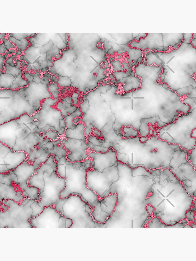 "Ruby Red Natural Mineral Ore Infused Marble Texture Design" Sticker ...