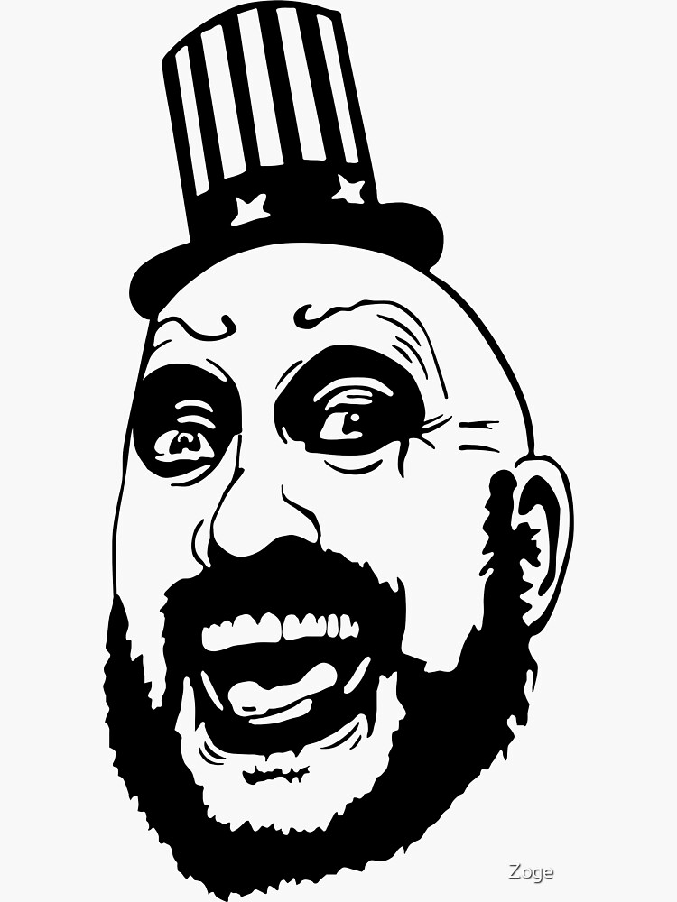 "Captain Spaulding" Sticker for Sale by Zoge | Redbubble