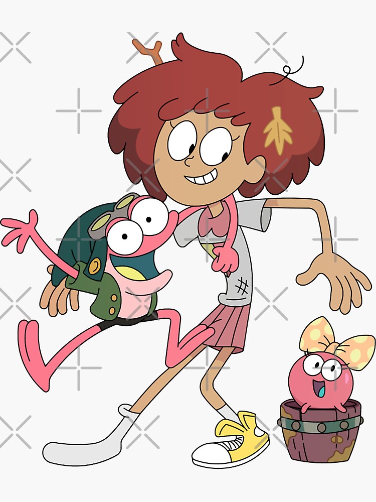 "Mens Funny Frog Anne Polly and Sprig Amphibia" Sticker for Sale by ...