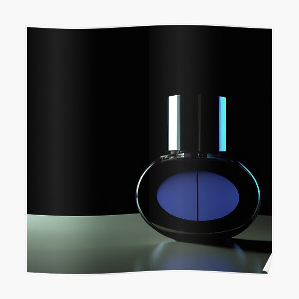 "Blue Perfume Bottle" Poster for Sale by Nektarino | Redbubble