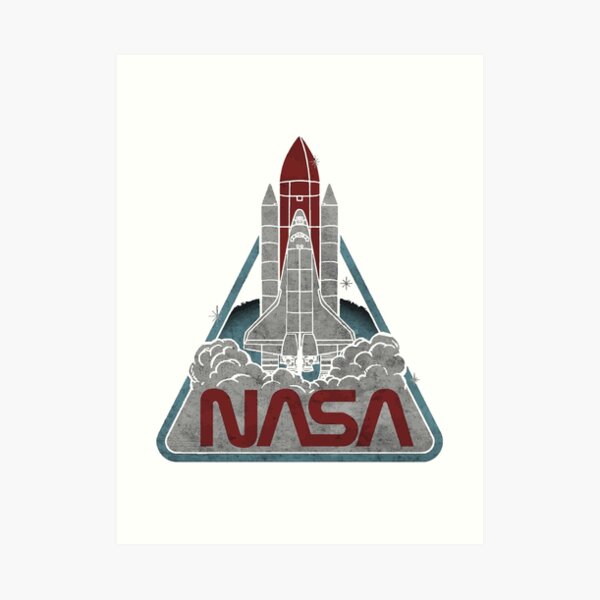 "NASA Space Shuttle Retro NASA Worm Logo" Art Print for Sale by ...