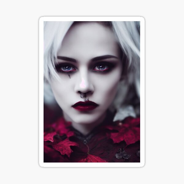 "Beautiful vampire woman in halloween." Sticker for Sale by Maniock ...