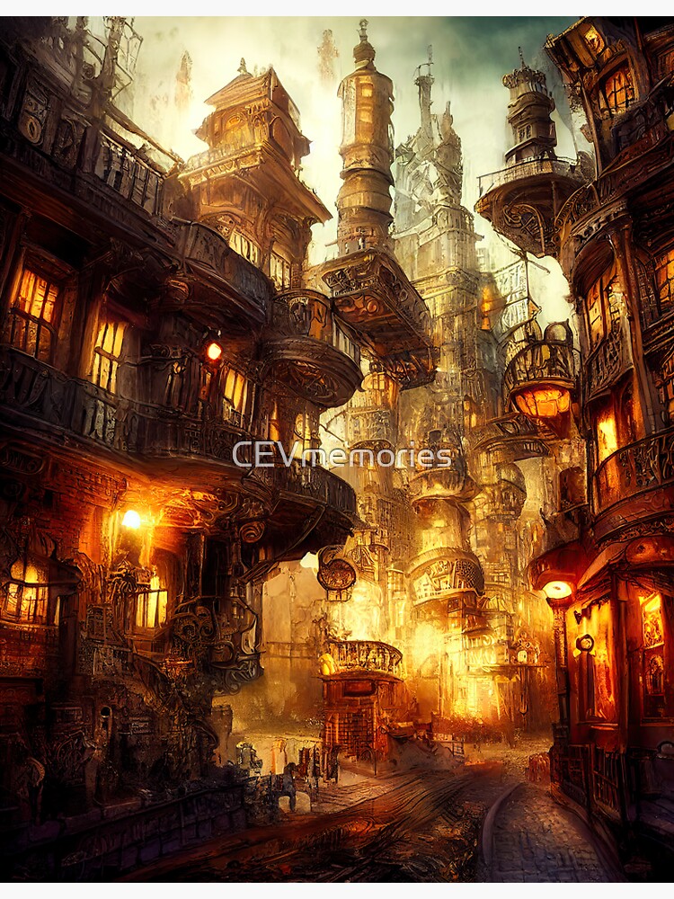 "Steampunk landscape 18" Sticker for Sale by CEVmemories | Redbubble