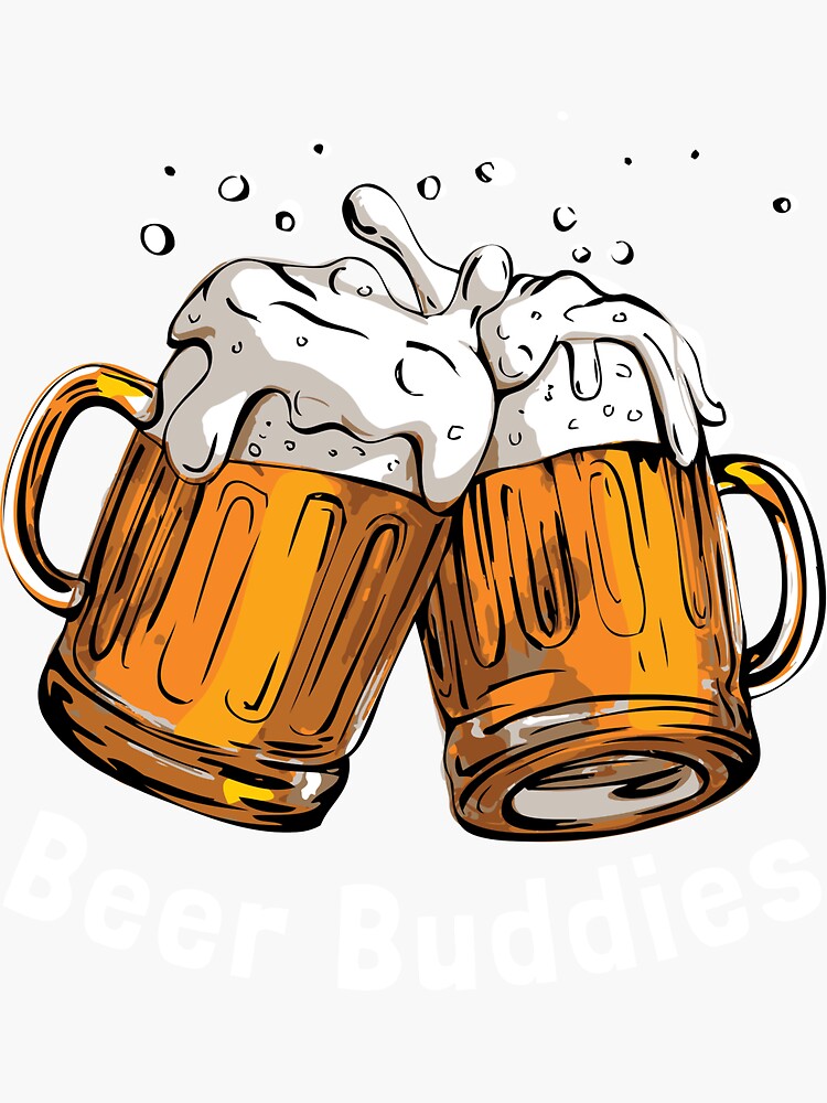 "Beer Buddies" Sticker for Sale by Simtom | Redbubble