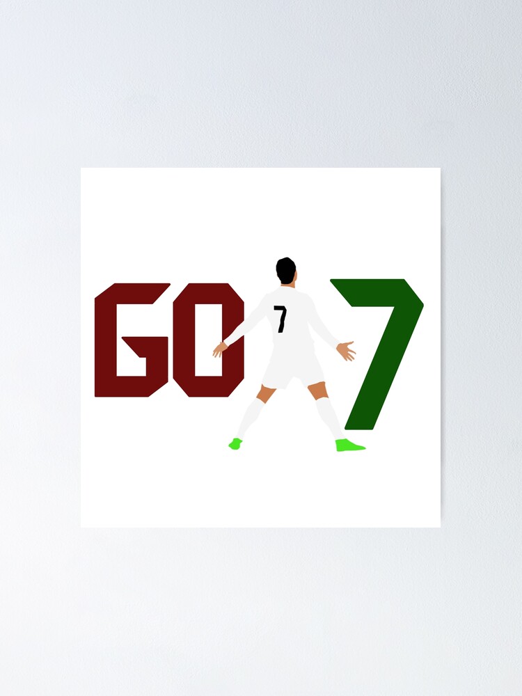 "Cristiano Ronaldo GOA7 GOAT" Poster for Sale by alya7 | Redbubble