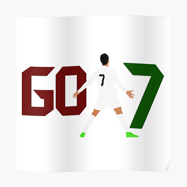 "Cristiano Ronaldo GOA7 GOAT" Poster for Sale by alya7 | Redbubble