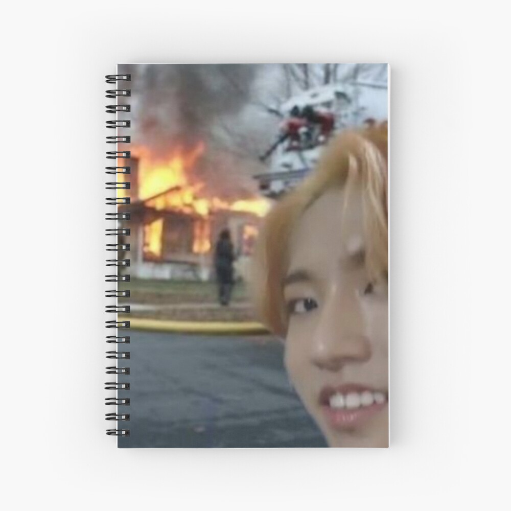 "Han Jisung Meme" Spiral Notebook for Sale by thirstyboi | Redbubble