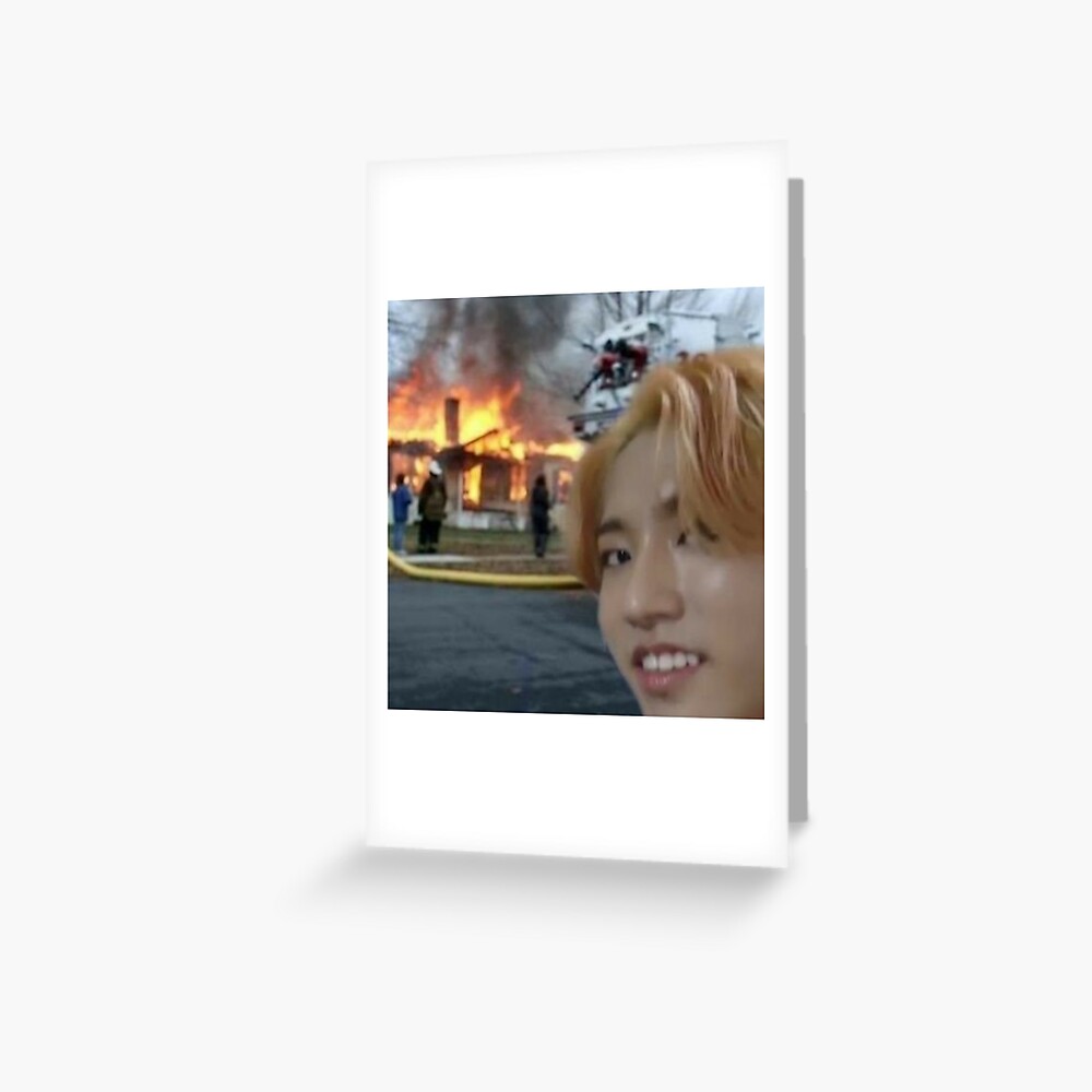 "Han Jisung Meme" Greeting Card for Sale by thirstyboi | Redbubble