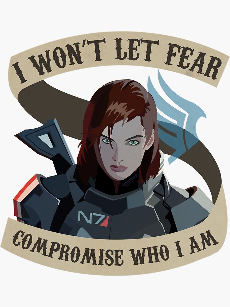 "Paragon Shepard Mass Effect" Sticker for Sale by Lexolas | Redbubble