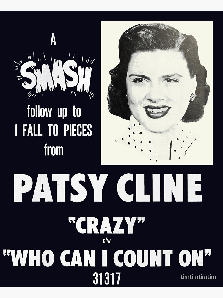 "Patsy Cline Country Queen I Fall To Pieces" Sticker for Sale by ...