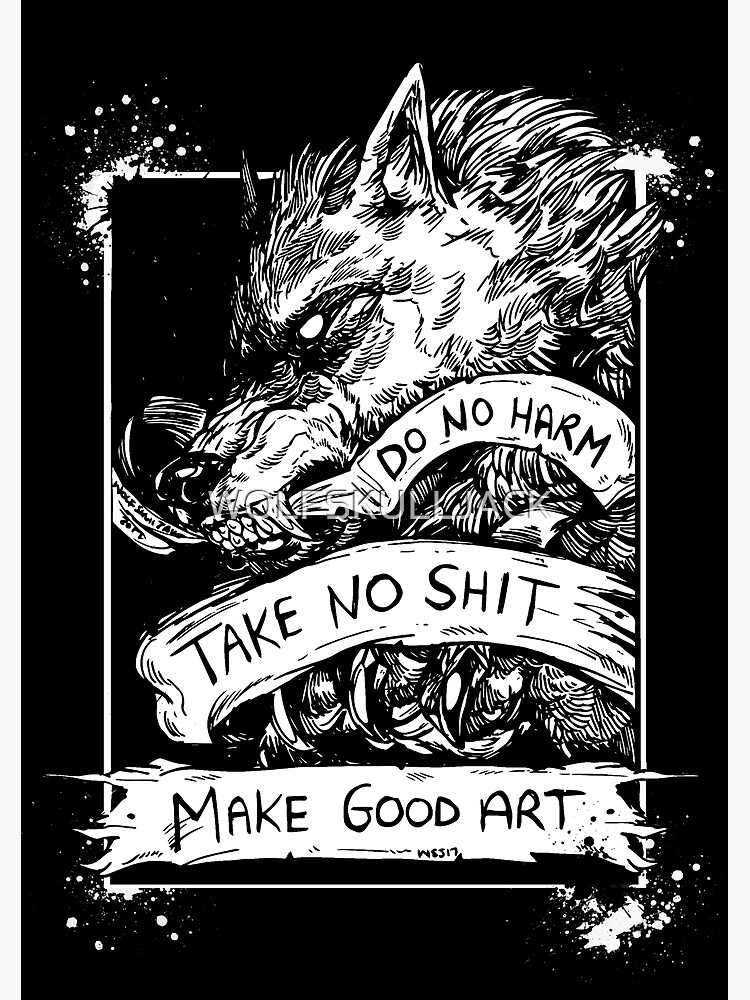"Do no Harm- Black tee" Art Print by WOLFSKULLJACK | Redbubble