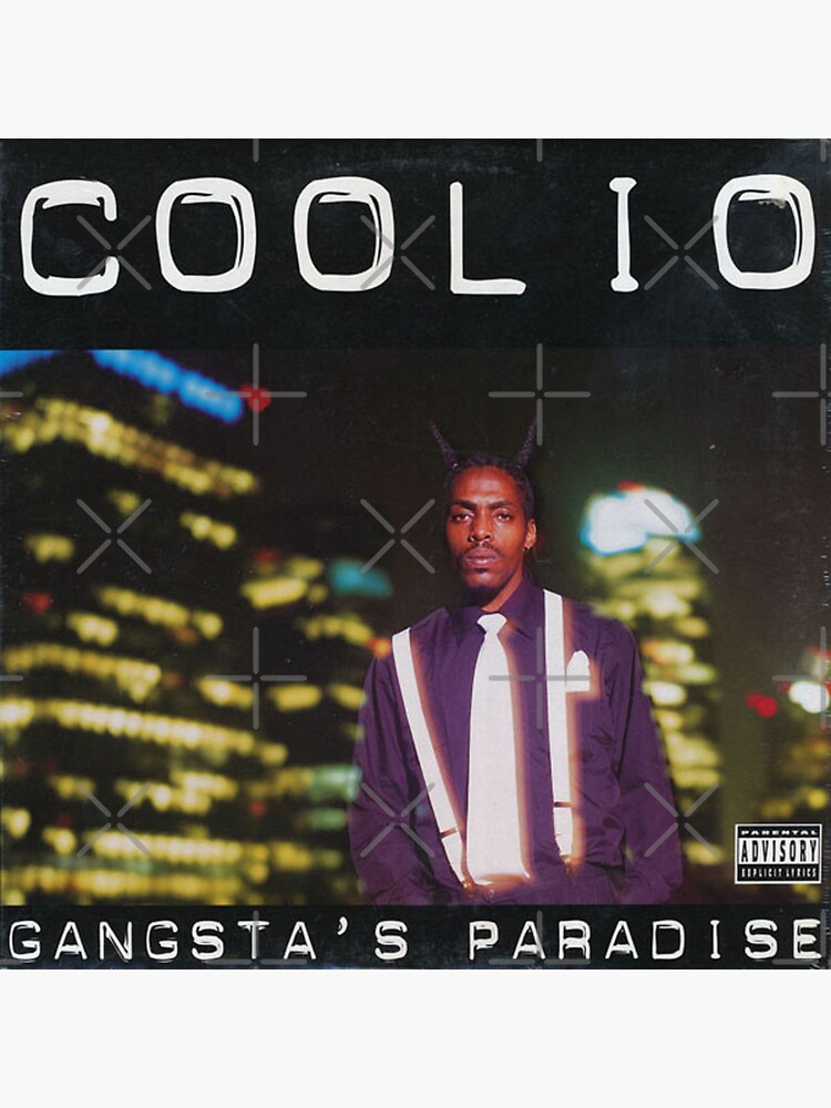 "COOLIO - Gangsta's Paradise 90's Rap" Sticker for Sale by ...