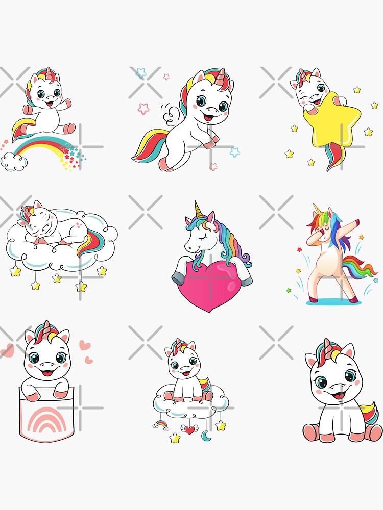 "Stickers For Laptop Unicorn Pack" Sticker for Sale by Suraj0285 ...