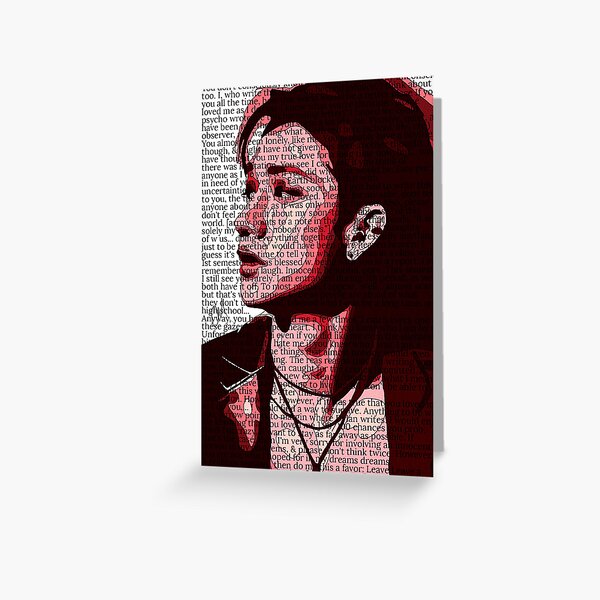 "Bang Chan Text Overlay Thermal Aesthetic Print" Greeting Card for Sale ...