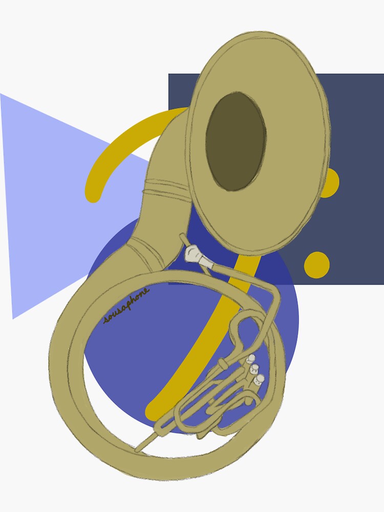 "Cute Cartoon Sousaphone" Sticker for Sale by epi-the-star | Redbubble