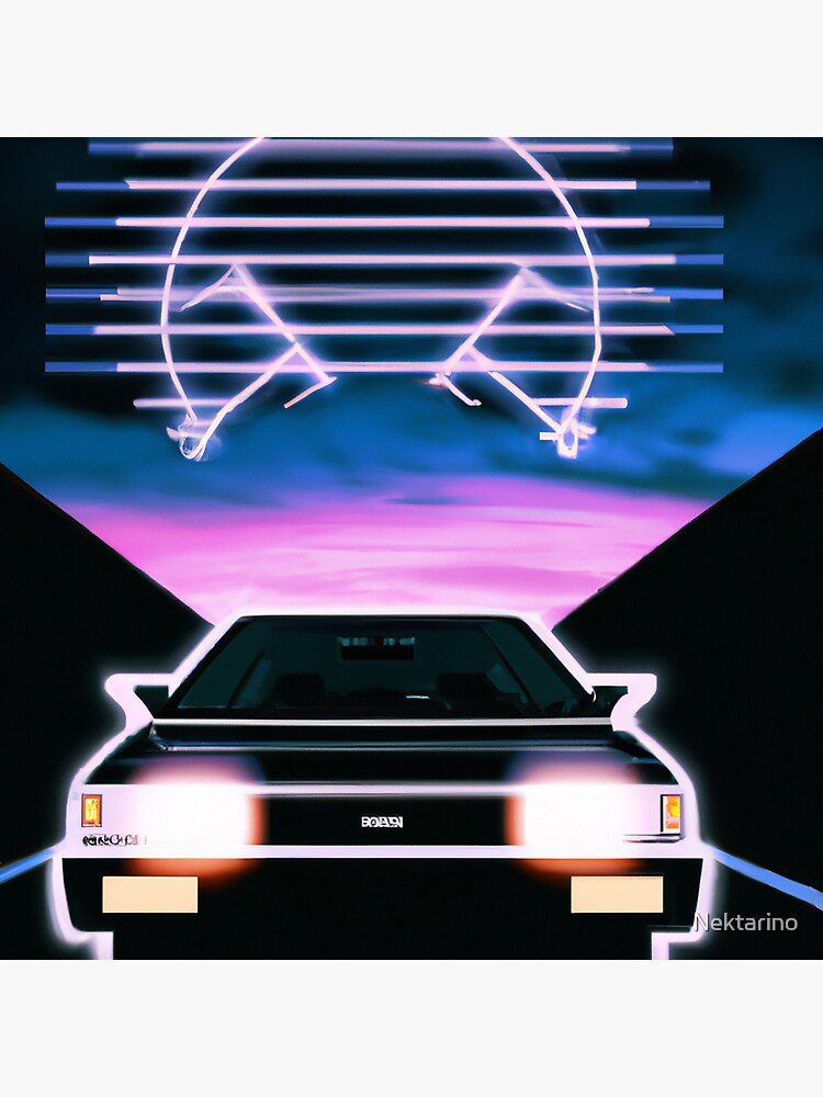 "Synthwave Car" Sticker for Sale by Nektarino | Redbubble