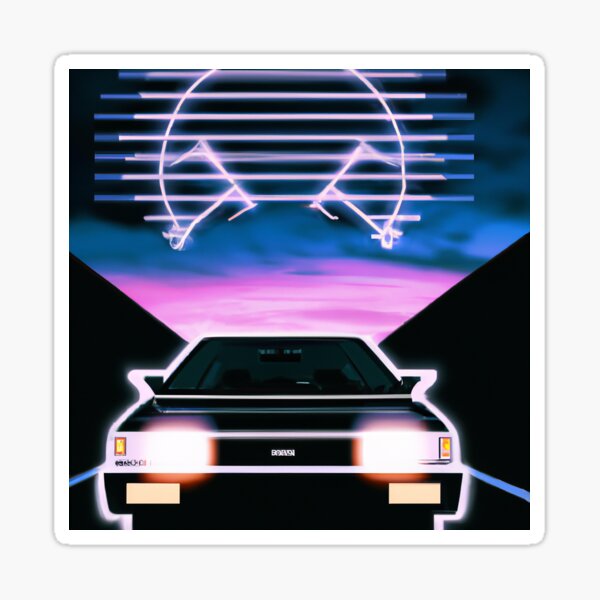 "Synthwave Car" Sticker for Sale by Nektarino | Redbubble