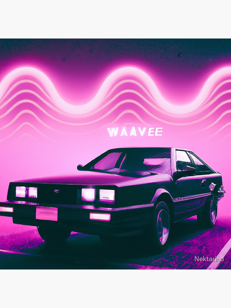 "Synthwave Car" Sticker for Sale by Nektarino | Redbubble