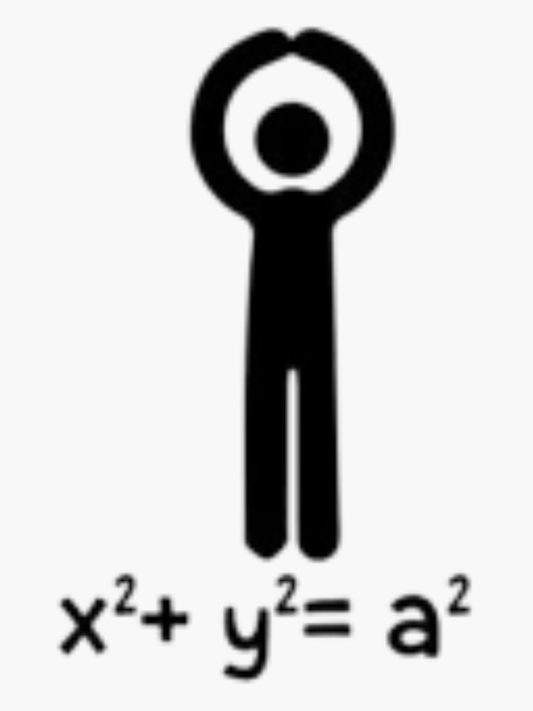 "X2 + Y2 = a2 Maths Dance, The Map of Mathematics" Sticker for Sale by ...