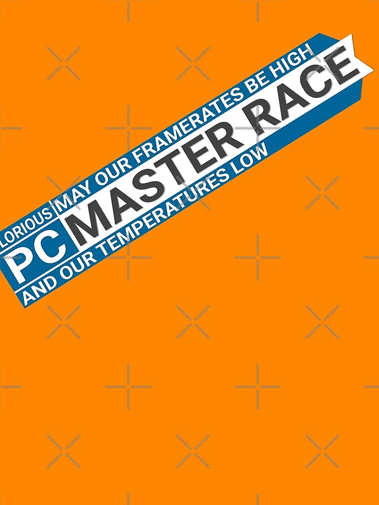 "PC Master Race PCMR (Blue+Rotated for max sticker size)" Graphic T ...