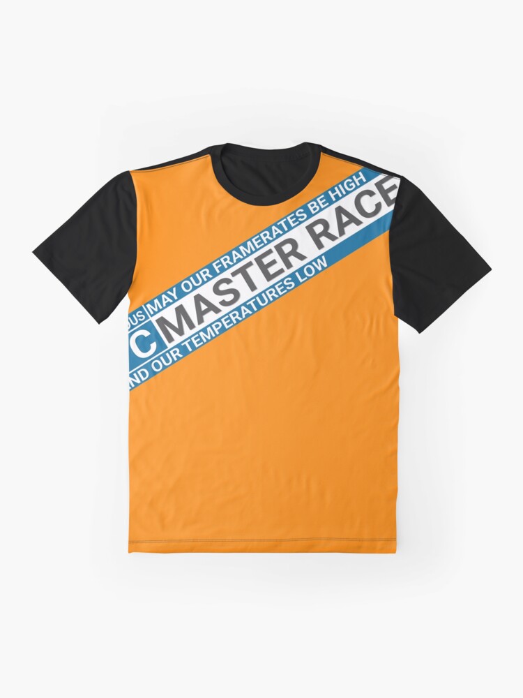 "PC Master Race PCMR (Blue+Rotated for max sticker size)" Graphic T ...