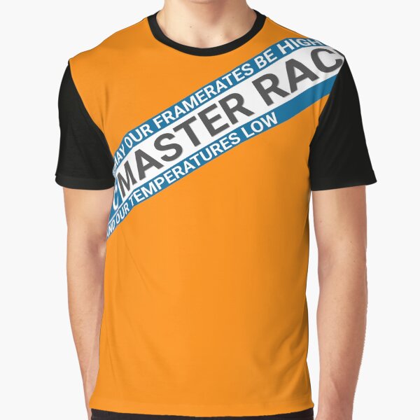 "PC Master Race PCMR (Blue+Rotated for max sticker size)" Graphic T ...