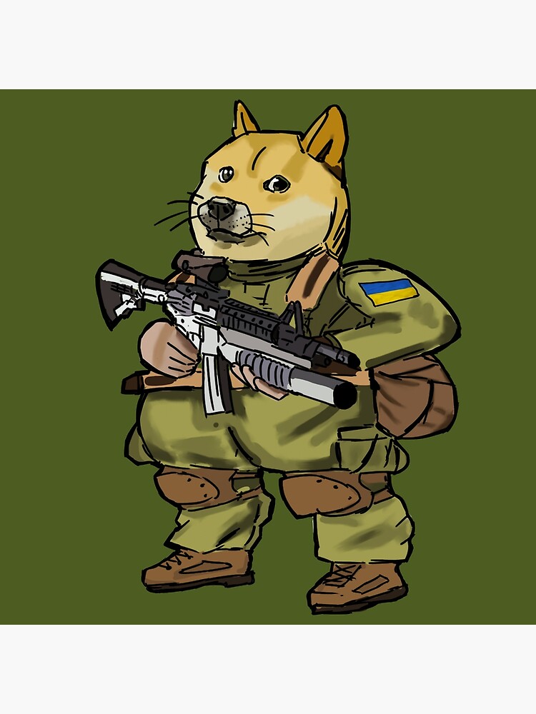 "War Doge cartoon" Poster for Sale by NoPainnoBrain | Redbubble