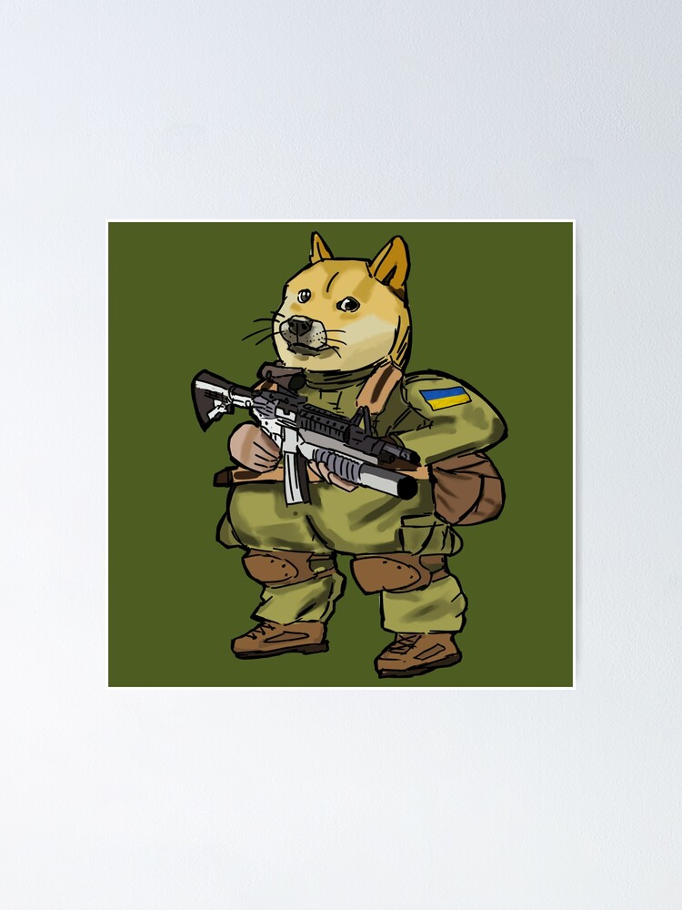 "War Doge cartoon" Poster for Sale by NoPainnoBrain | Redbubble
